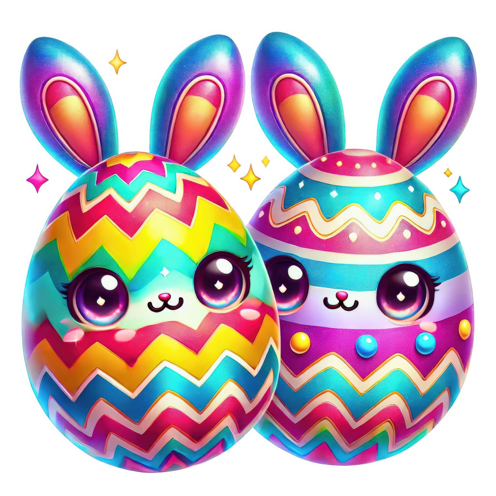 Cute Easter Egg Clipart Bundle | High-quality Designs (digital Download ...