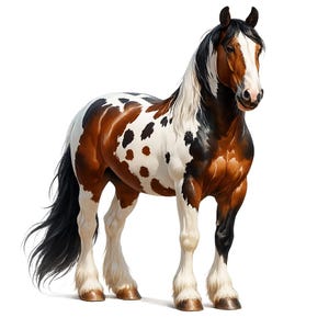 Paint Horse Clipart Bundle: Equine Art, Paper Craft (digital Download ...