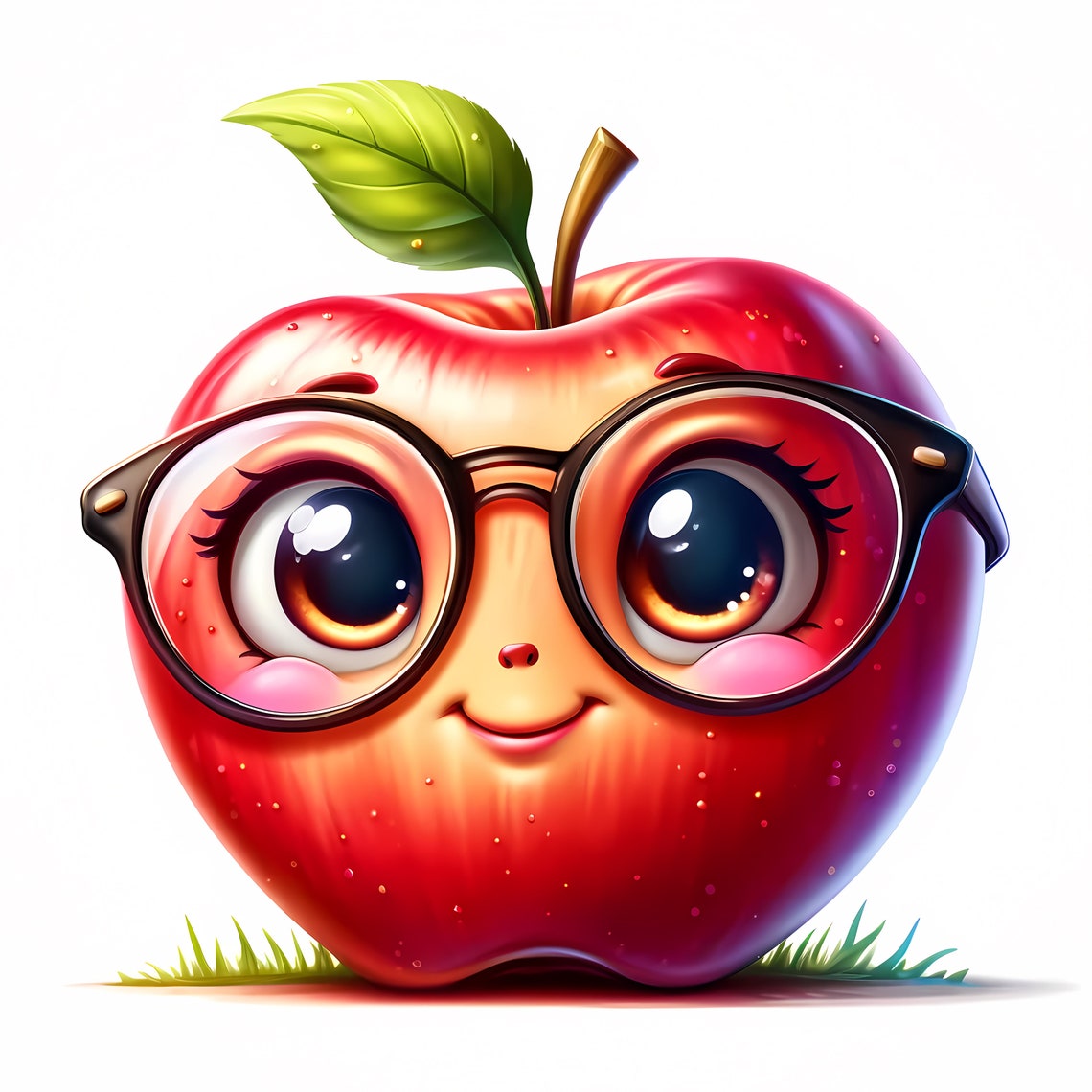 Cute Apple Clipart Bundle | Nursery Art Printables (digital Download ...