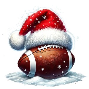 Christmas Football Clipart | 11 High-quality Jpgs | Festive Football ...