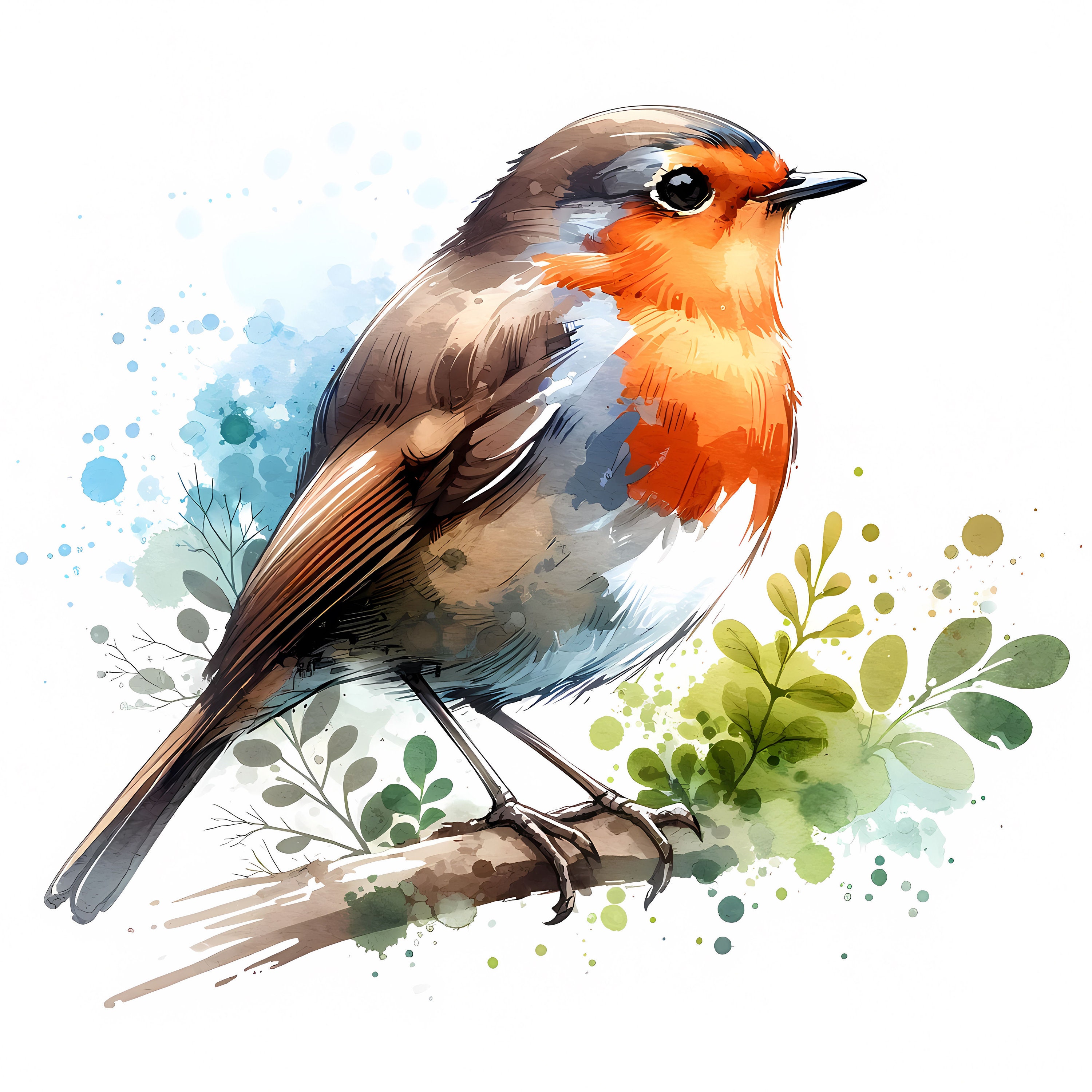 Robin Clipart |10 High Quality Jpgs | Cute Robin Clipart Bundle | Bird ...