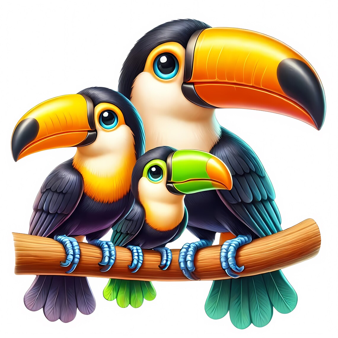Cute Toucan Clipart Bundle | Tropical Bird Nursery Art (digital ...
