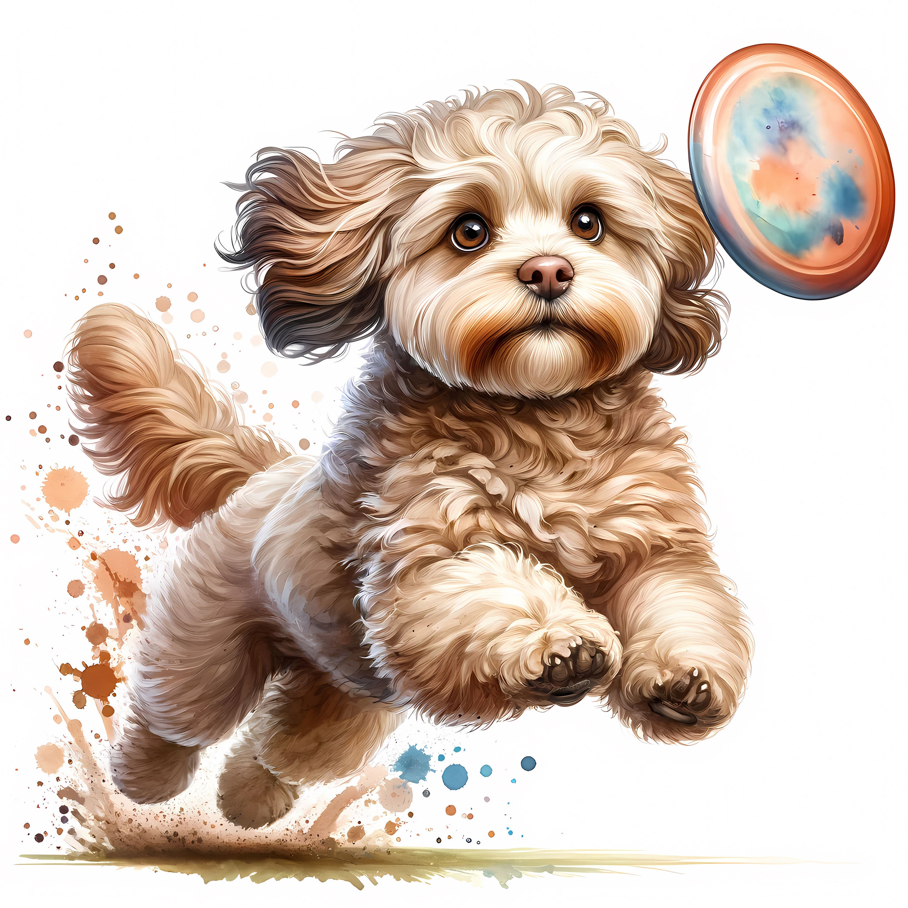 Cavapoo Clipart | 12 High-quality Jpgs | Cute Cavapoo Clipart Bundle ...