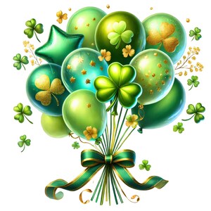 Saint Patrick's Day Balloons Clipart | 10 High-quality Designs | Happy ...