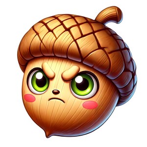 Cute Acorn Clipart | 12 High-quality Jpgs | Adorable Cute Acorn Clipart ...