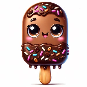 Cute Ice Cream Clipart | 12 High-quality Jpgs | Adorable Ice Cream ...