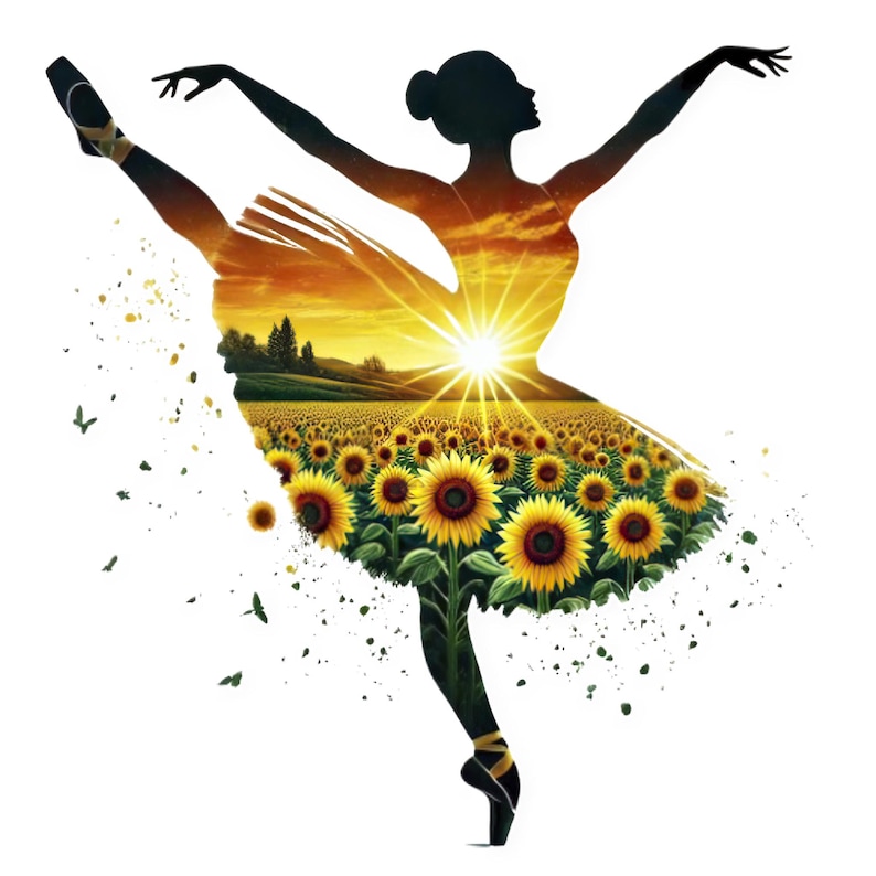 Ballet Dancer Clipart – Floral Ballerina PNG Bundle (digital Download ...