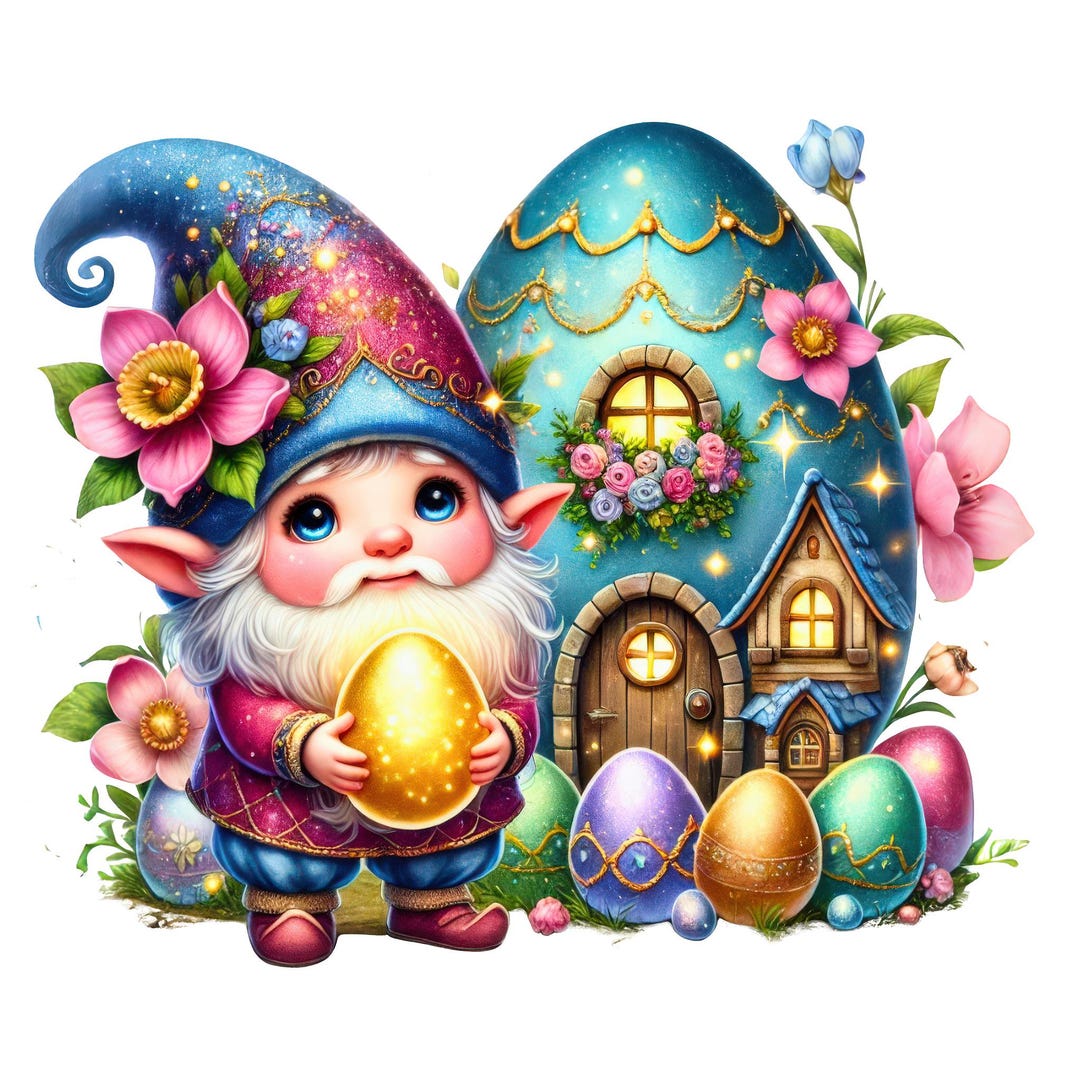 Easter Gnome Clipart | Spring PNG, JPG Designs (digital Download) - Etsy