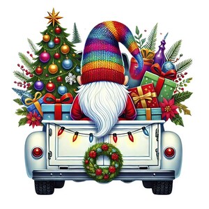 Christmas Gnome Truck Clipart: Holiday PNG Bundle (digital Download ...