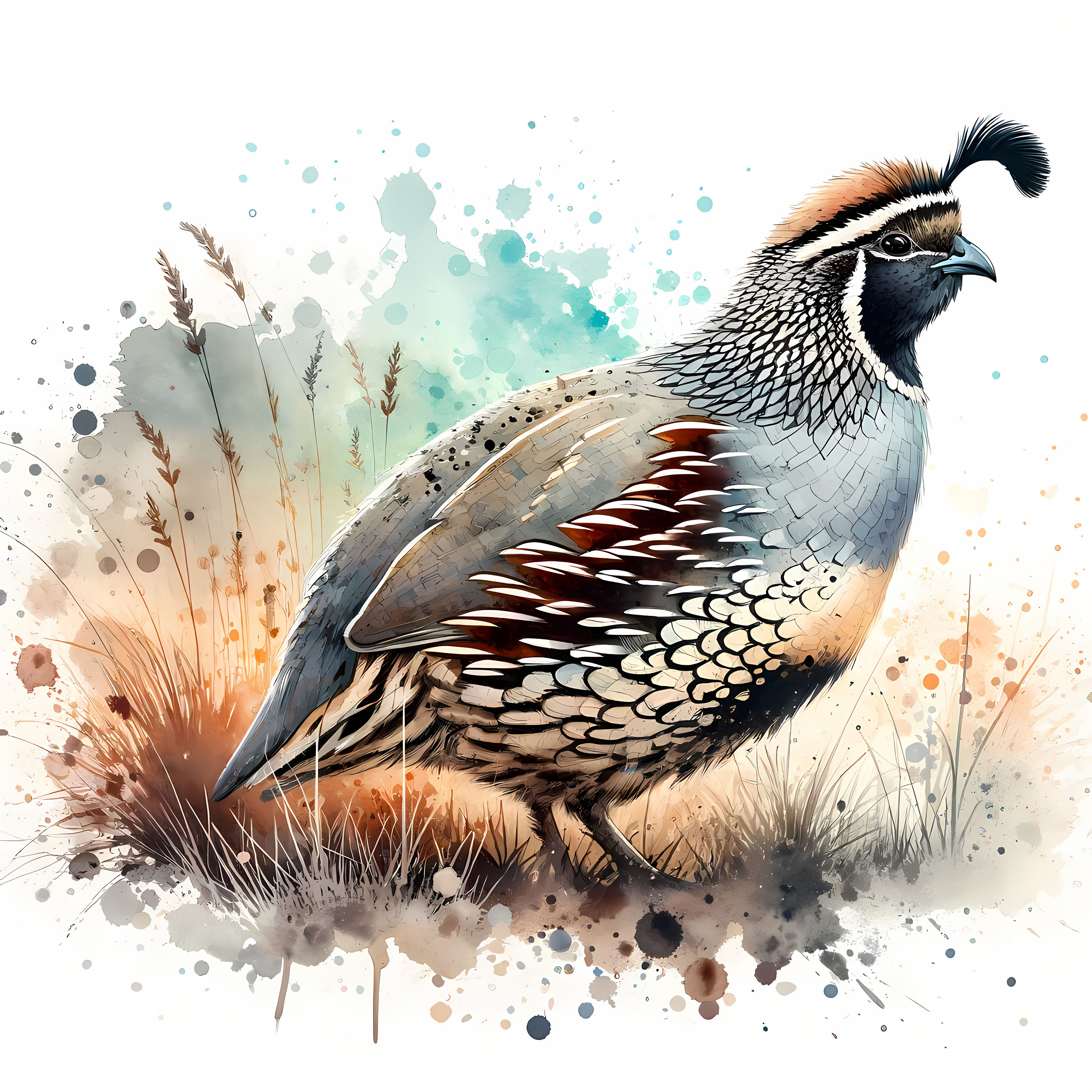 Quail Bird Clipart 10 High Quality Jpgs, Wall Art, Scrapbook, Junk ...