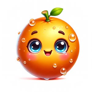 Cute Orange Clipart Bundle - 10 High-quality Jpgs - Charming Orange ...