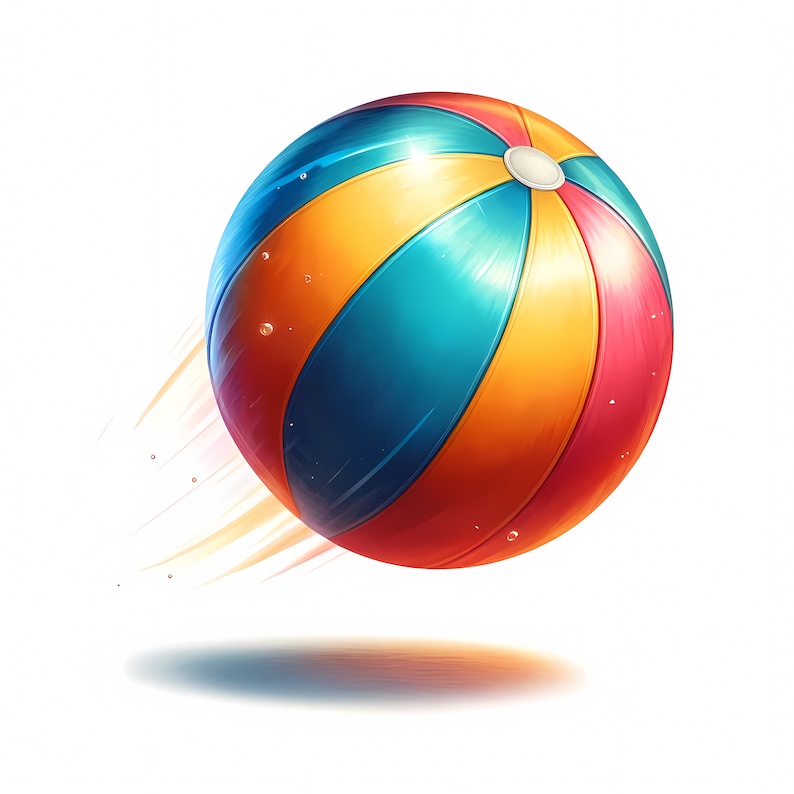 Beach Ball Clipart: Summer Sports Art (digital Download, Commercial Use ...