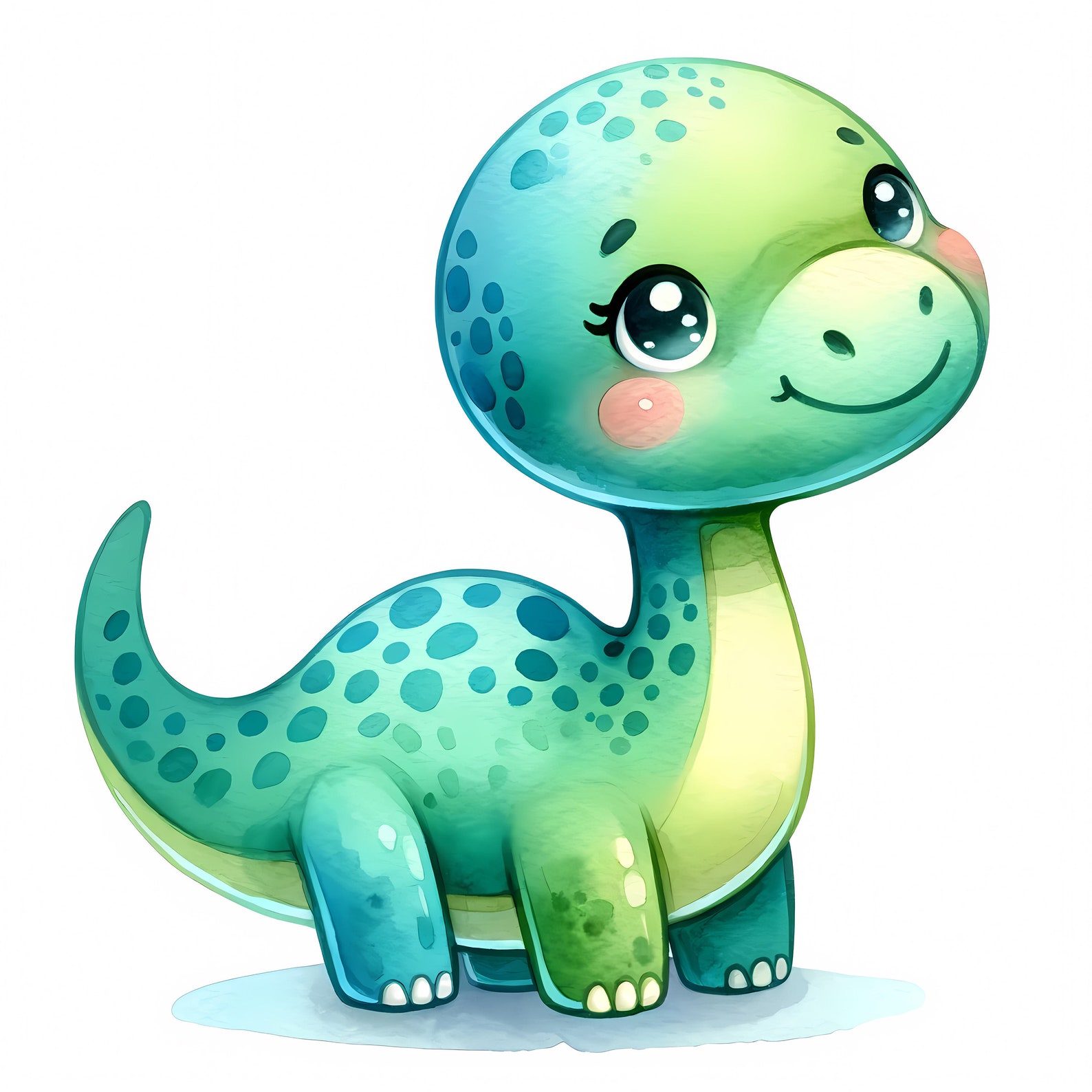 Cute Cartoon Dinosaur Clipart - 11 High-quality Jpgs - Nursery Decor ...
