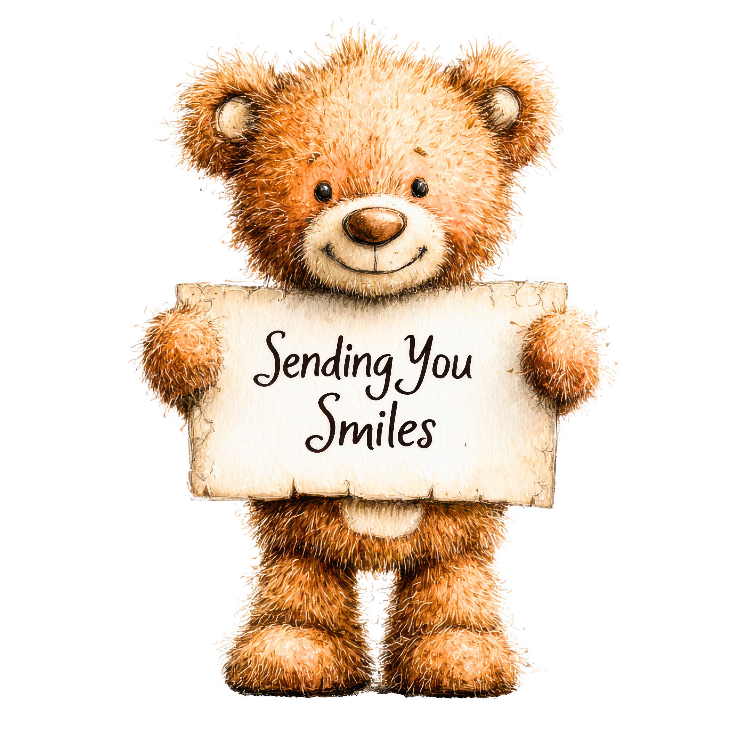 Get Well Soon Teddy Bear Clipart: Sick Bear Graphics (digital Download ...