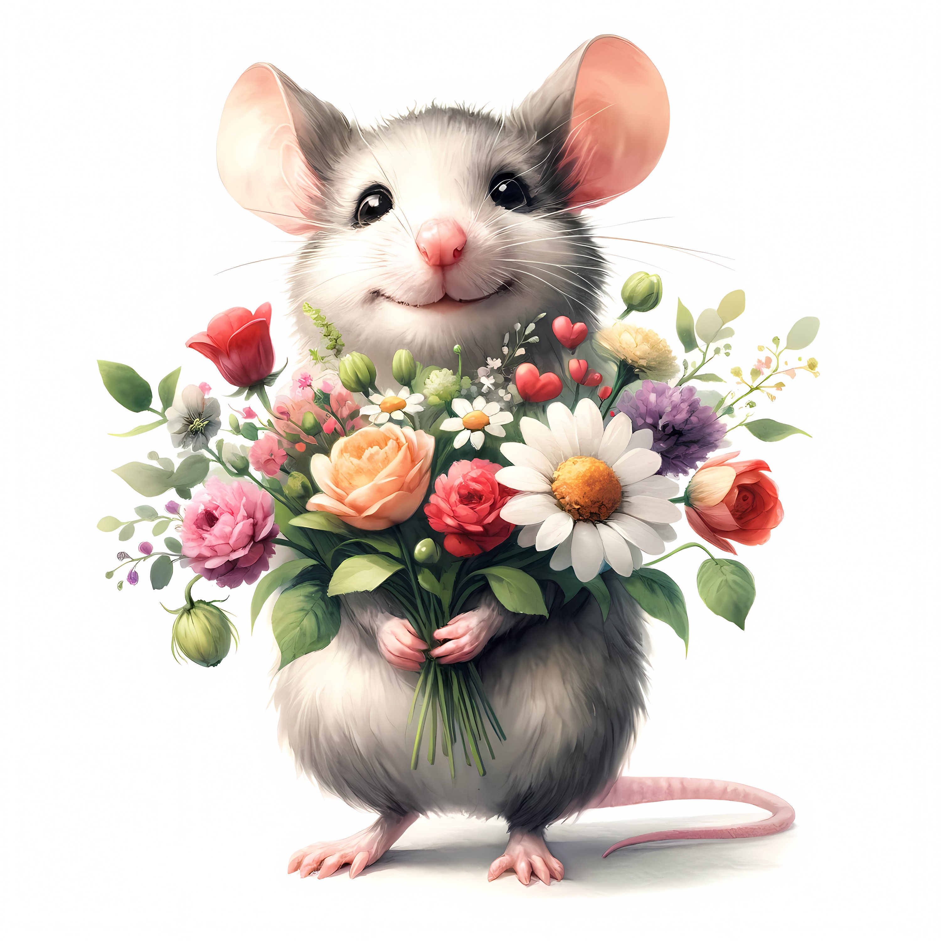 Cute Mouse Clipart 11 High-quality Jpgs Adorable Mouse Clipart Bundle ...