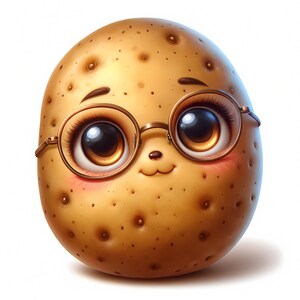 Cute Potato Clipart Bundle - 13 High-quality Jpgs - Charming Potato ...