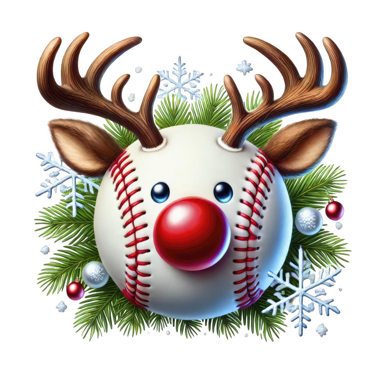 Christmas Baseball Clipart: Festive Holiday Sport Designs (digital ...