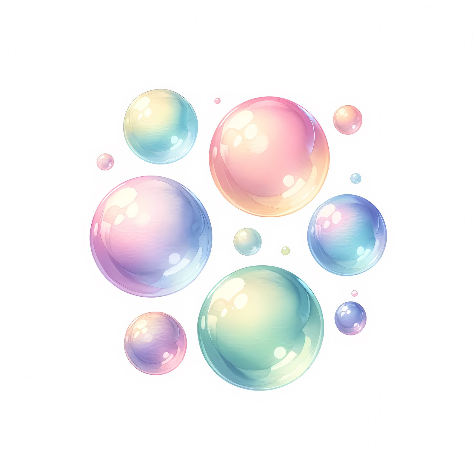Bubble Clipart | 15 High-quality Jpgs | Whimsical Bubbles Clipart ...
