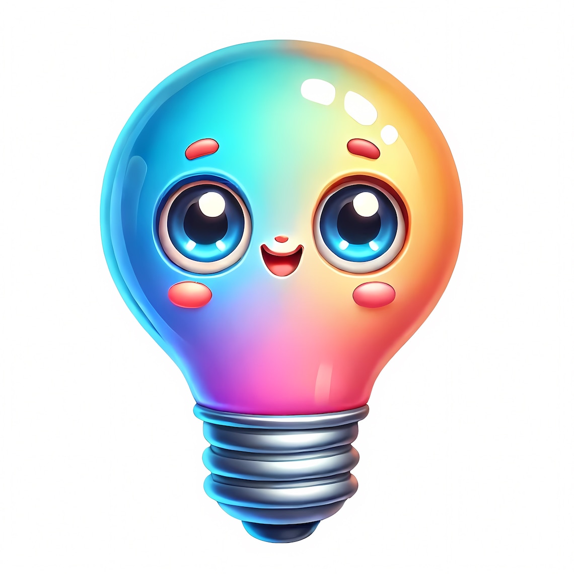 Cute Light Bulb Clipart | Nursery Art Printables (digital Download) - Etsy