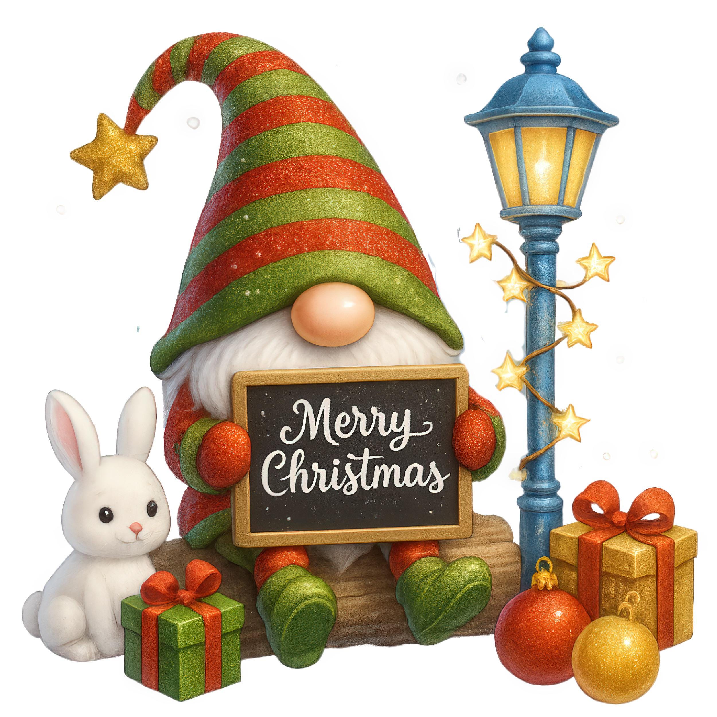 Christmas Gnome Clipart Bundle, Holiday PNG Graphics (digital Download ...