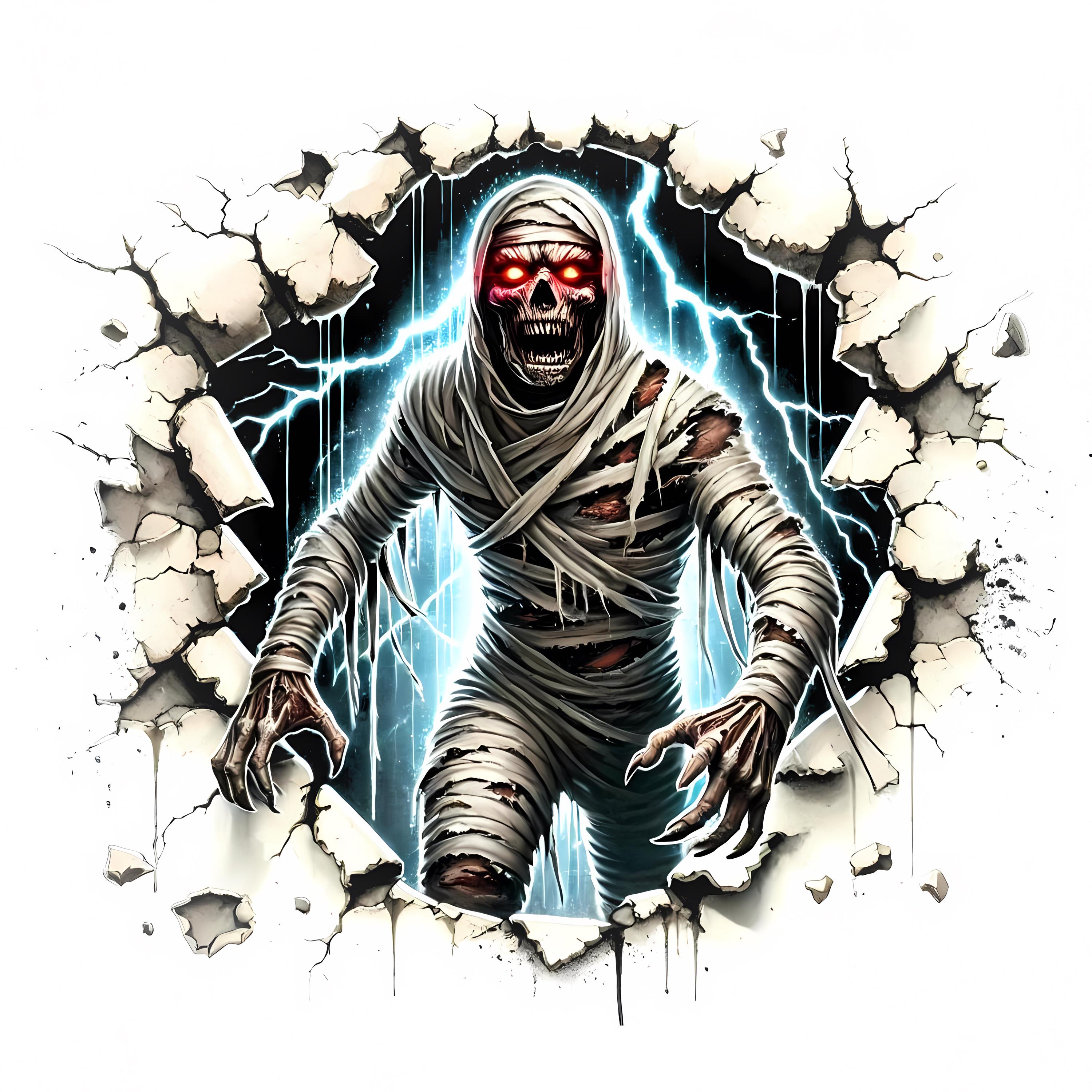 Spooky Mummy Clipart Bundle: Halloween Art, Wall Art (digital Download ...
