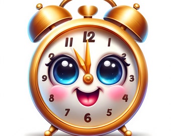 Rainbow Wall Clock Clip Art - Instant Download - Wall Clock Clip Art ...