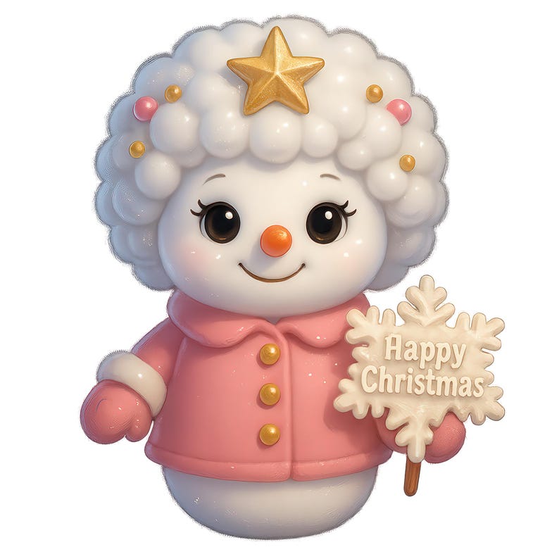 Christmas Afro Snowwoman Clipart Bundle: Festive Black Snowpeople PNG ...