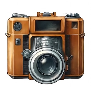 Vintage Camera Clipart | 12 High-quality Jpgs | Old Camera Clipart ...