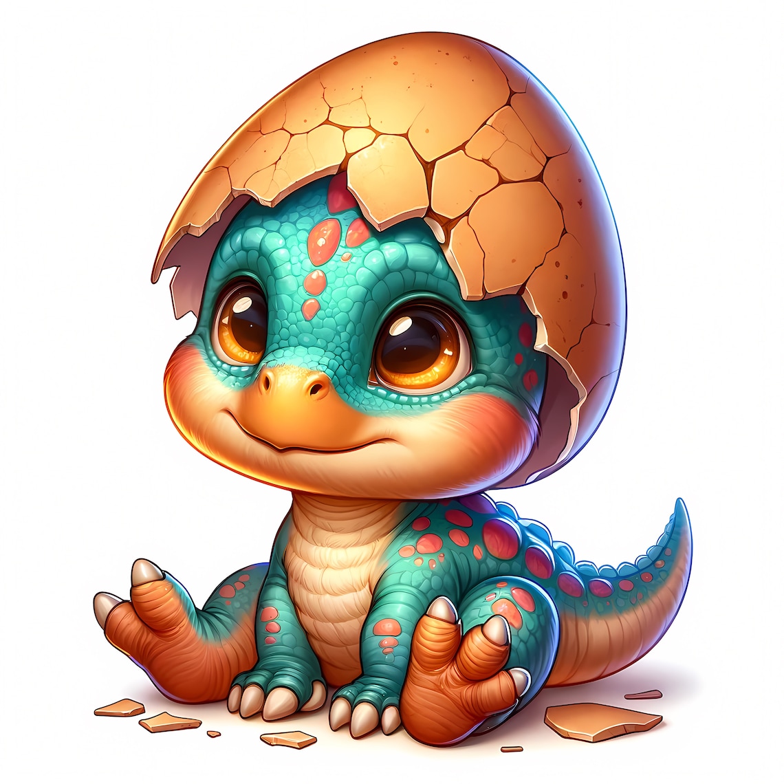 Cute Baby Dinosaur Clipart | Nursery Art Printables (jpgs) - Etsy