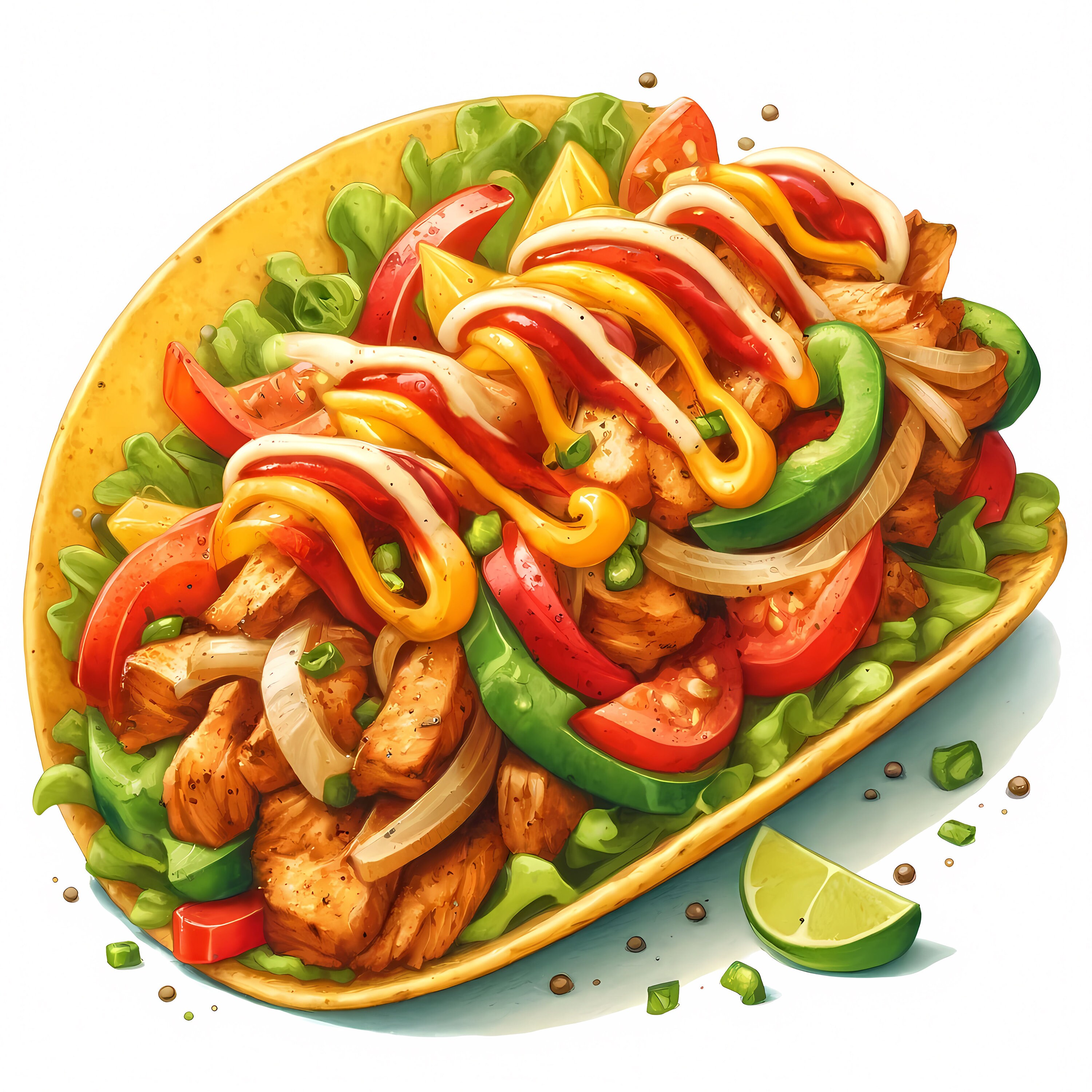 Colorful Tacos Clipart Bundle | Mexican Food Art (digital Download) Set ...