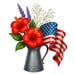 Patriotic Bouquet Clipart: 4th of July PNG (digital Download, Set of 12 ...