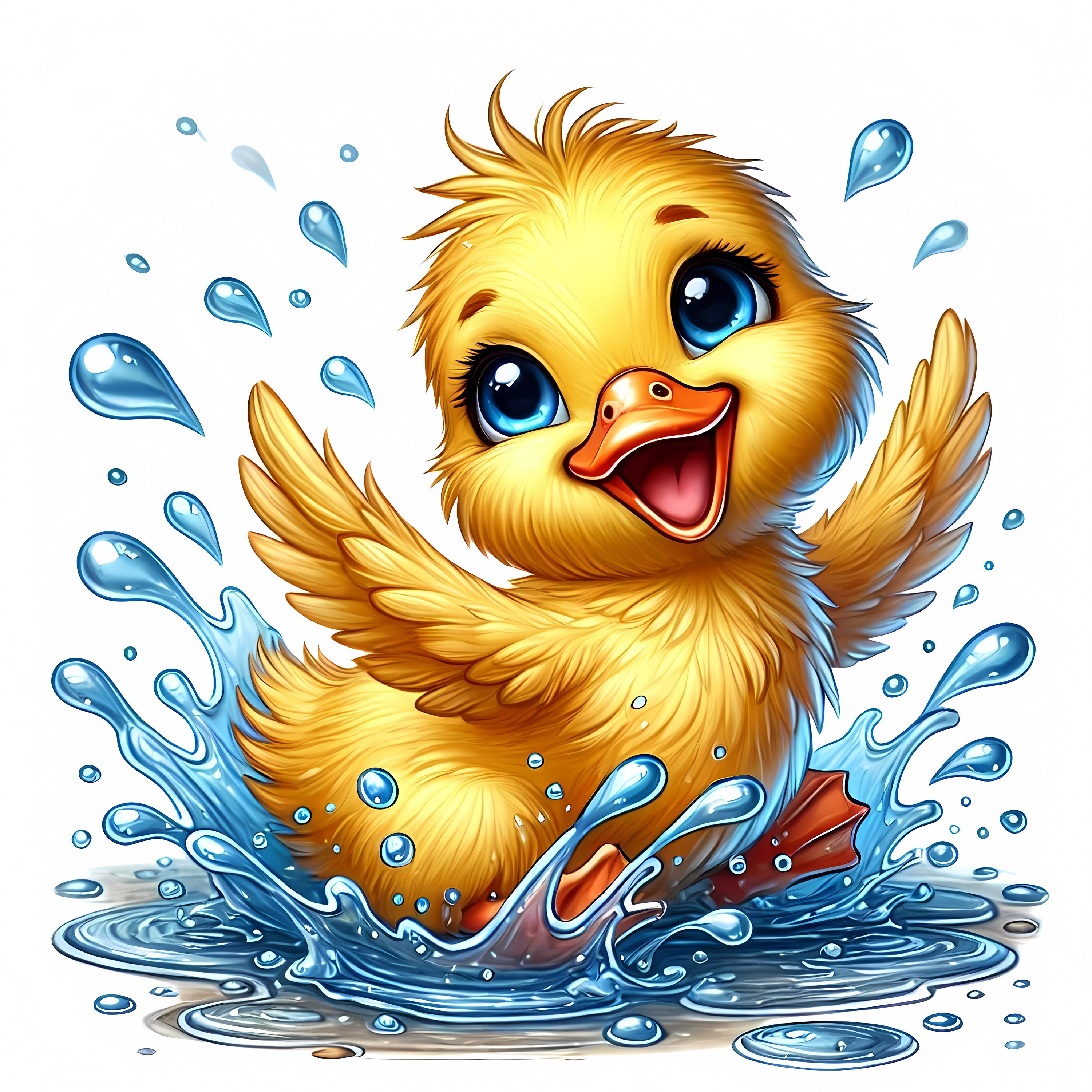 Cute Duck Clipart 12 High-quality Jpgs Adorable Duck Clipart Bundle ...