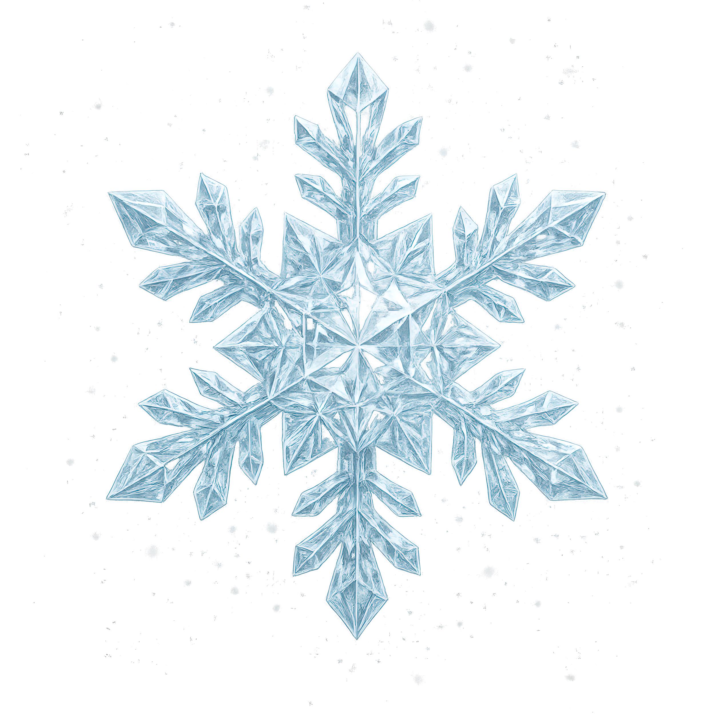 Blue Glitter Snowflake Clipart Bundle: Winter Frozen PNG (digital ...