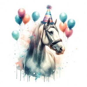10 Horse Birthday Clipart: Party Ponies JPG Bundle ( (commercial Use ...