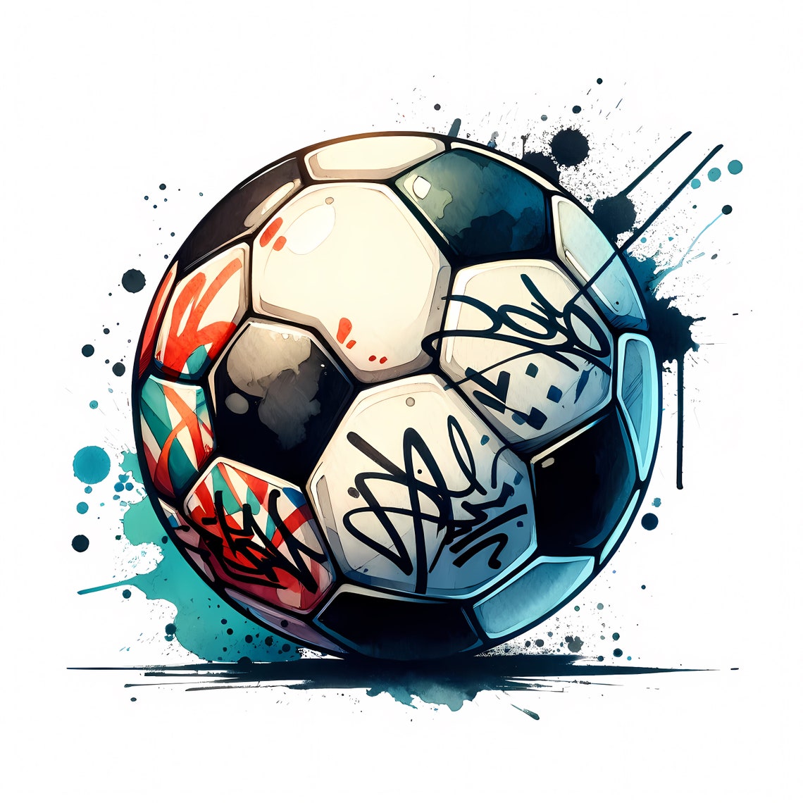 Soccer Ball Clipart - 10 High-quality Jpgs - Football Clipart Bundle ...