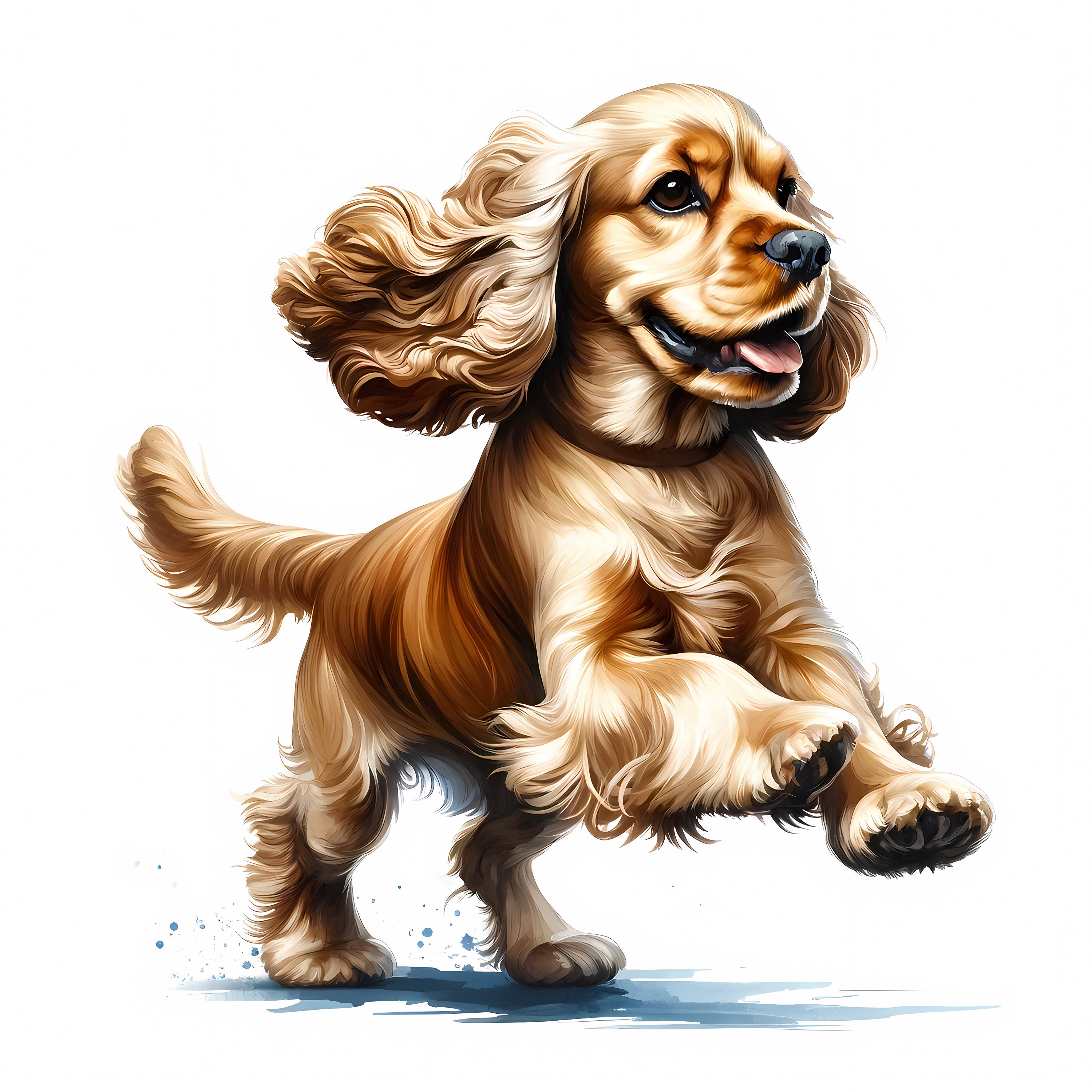 Cocker Spaniel Clipart - 10 High-quality Jpgs - Clipart Bundle - Cute ...