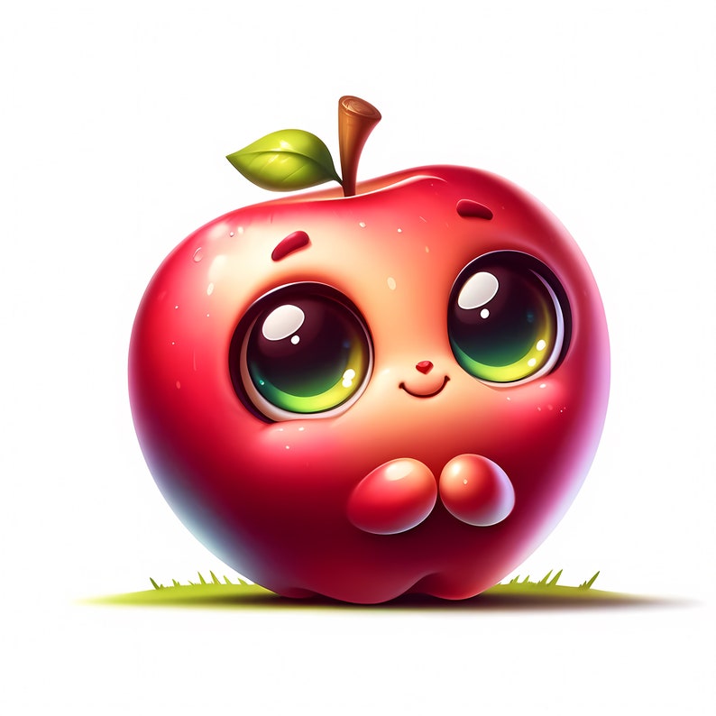 Cute Apple Clipart Bundle | Nursery Art Printables (digital Download ...