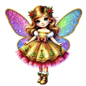 Christmas Fairy Clipart | 12 High-quality Designs | Magical Christmas ...