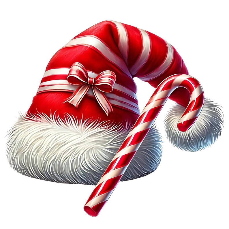 Festive Santa Hat Clipart Bundle: Holiday Art (commercial Use) (12 Jpgs ...