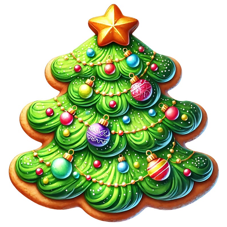 Christmas Cookie Clipart: Festive Holiday Designs (digital Download ...