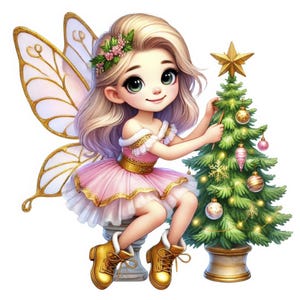 Christmas Fairy Clipart | 12 High-quality Designs | Magical Christmas ...