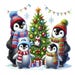 10 Christmas Penguin Clipart: Festive Holiday PNG Bundle (digital ...