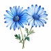 Blue Daisy Clipart | 10 High-quality Jpgs | Clipart Bundle | Wall Art ...