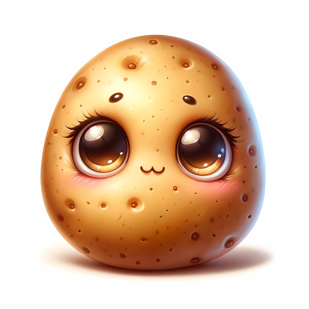 Cute Potato Clipart Bundle - 13 High-quality Jpgs - Charming Potato ...