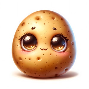 Cute Potato Clipart Bundle - 13 High-quality Jpgs - Charming Potato ...