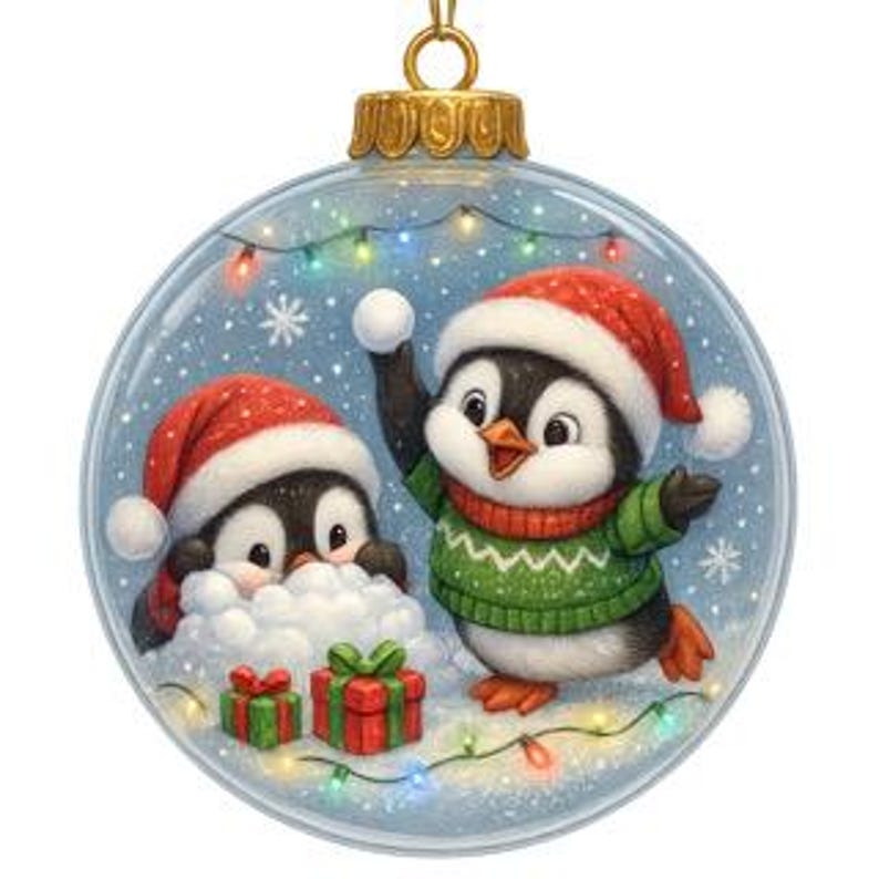 Christmas Penguin Clipart Bundle: Festive Penguin Winter Pngs (digital ...