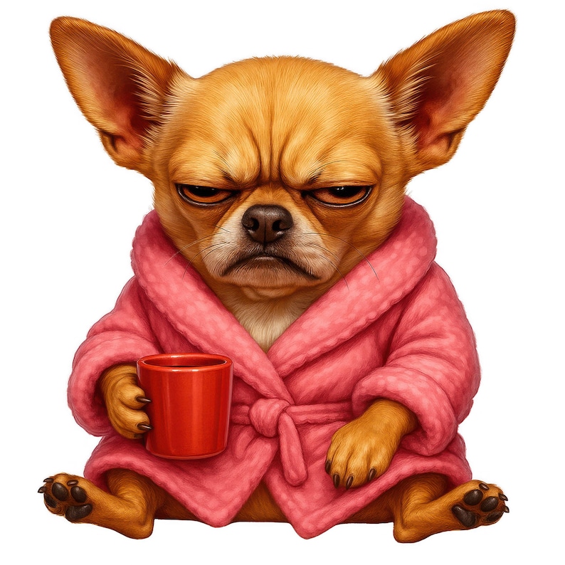 Funny Chihuahua Clipart Bundle: Quirky Dog Printables (digital Download ...