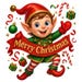 Festive Christmas Elf Clipart: Holiday PNG Illustration (instant ...