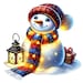 Christmas Snowman Clipart: Festive Holiday Art (12 JPG Digital Download ...