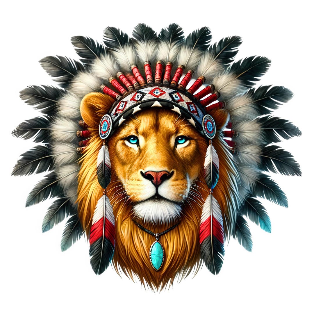 Native American Lion Clipart | 10 High-quality Designs | Tribal Lion ...